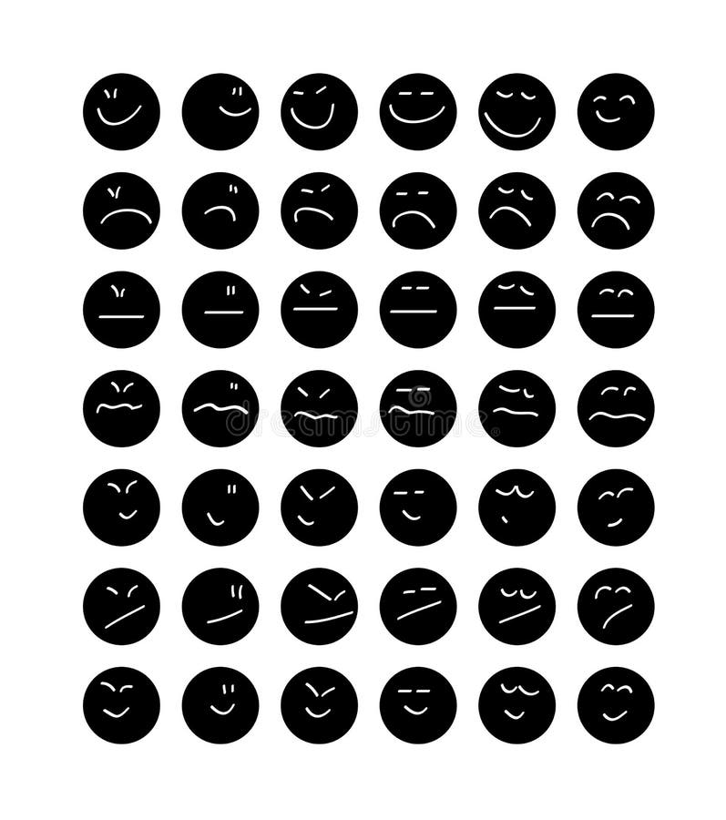 Black smiles stock vector. Illustration of emotion, forum - 21984498