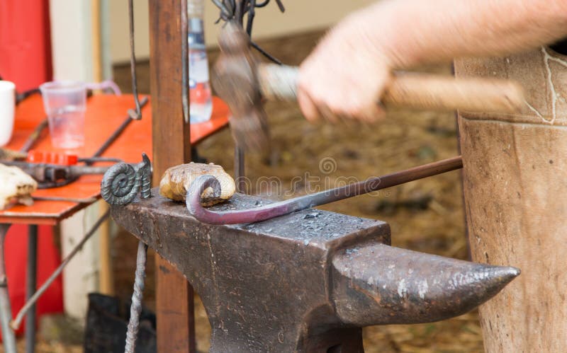 Black Smith Hammering stock image. Image of forge, steel - 37683313