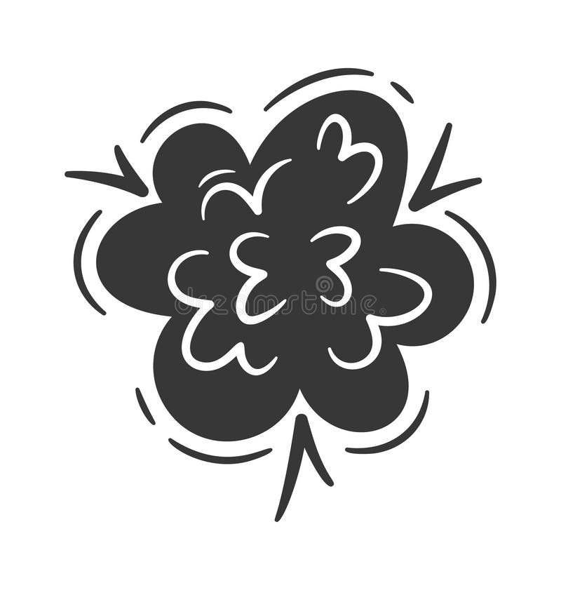 Black Smoke Boom Explosion Effect Stock Vector - Illustration of ...