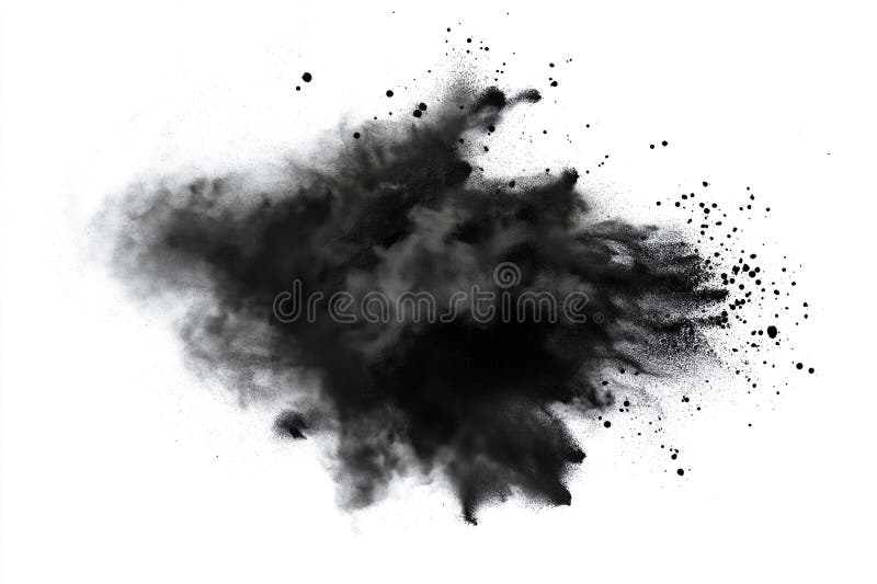 Black Smoke Cloud Rises from Center, Spreading Outwards in Chaotic ...