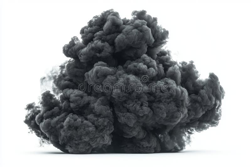 Black Smoke Emerging from a White Setting, Suitable for Projects ...