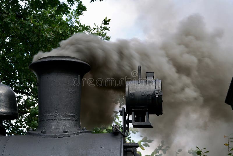 Black Smoke of a Steam Train Stock Photo - Image of historical ...