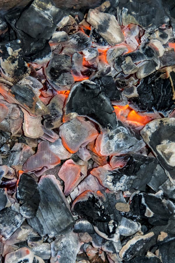Black Smoldering Coals Fire Bonfire Texture Background Stock Photo ...