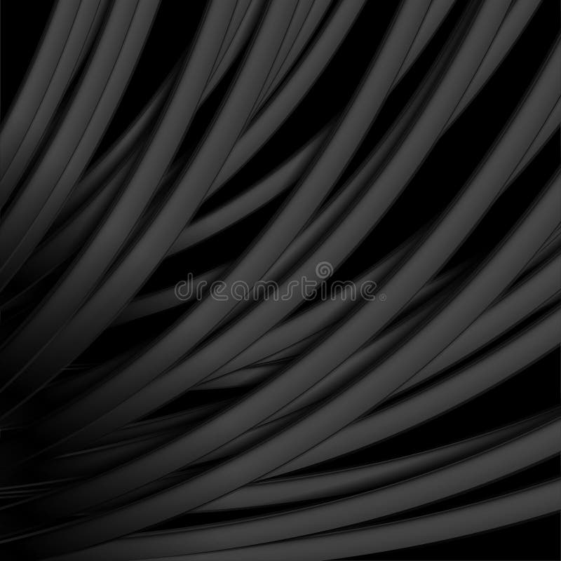 Black Smooth Glossy Waves Abstract Elegant Background Stock Vector ...