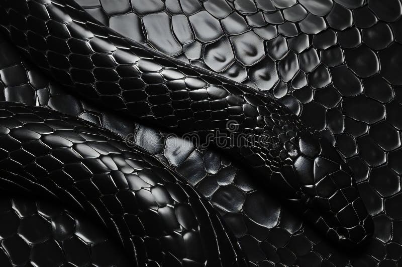 Black Snake Skin Texture Background Stock Illustration - Illustration ...