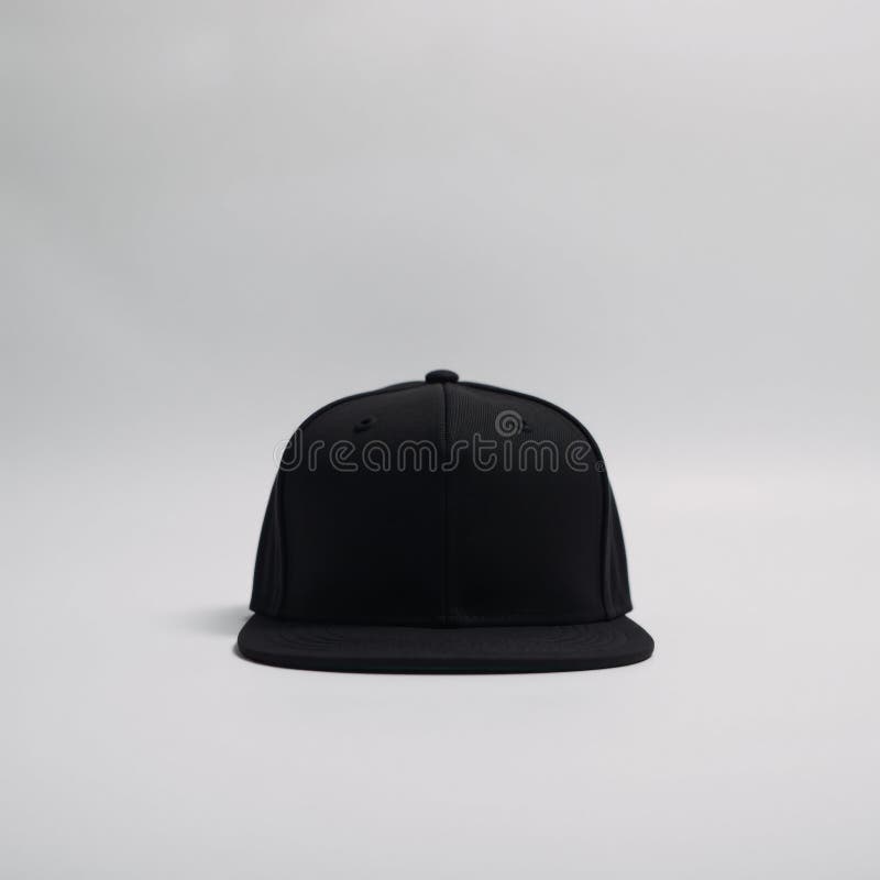 Black Snapback Hat on White Background Isolated Stock Illustration ...