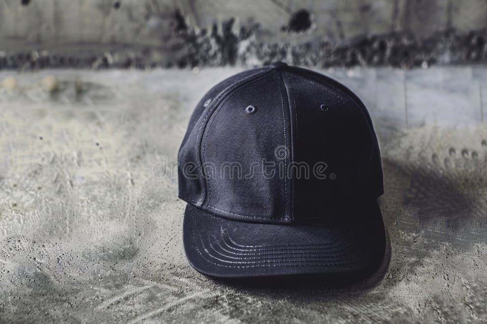 Black Snapback with Copy Space for Text or Design Stock Illustration ...