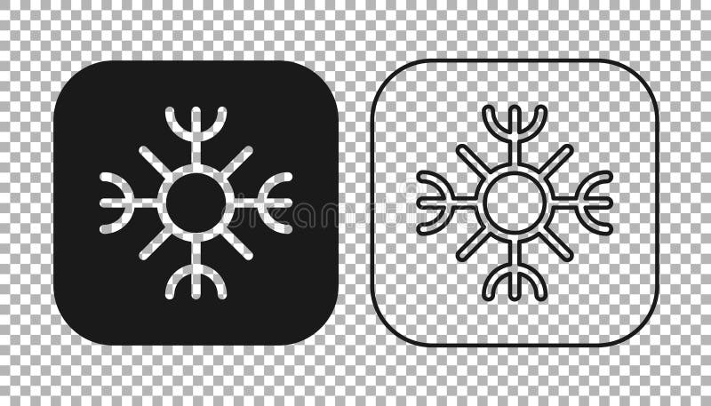 Black Snowflake Icon Isolated on Transparent Background. Vector Stock ...