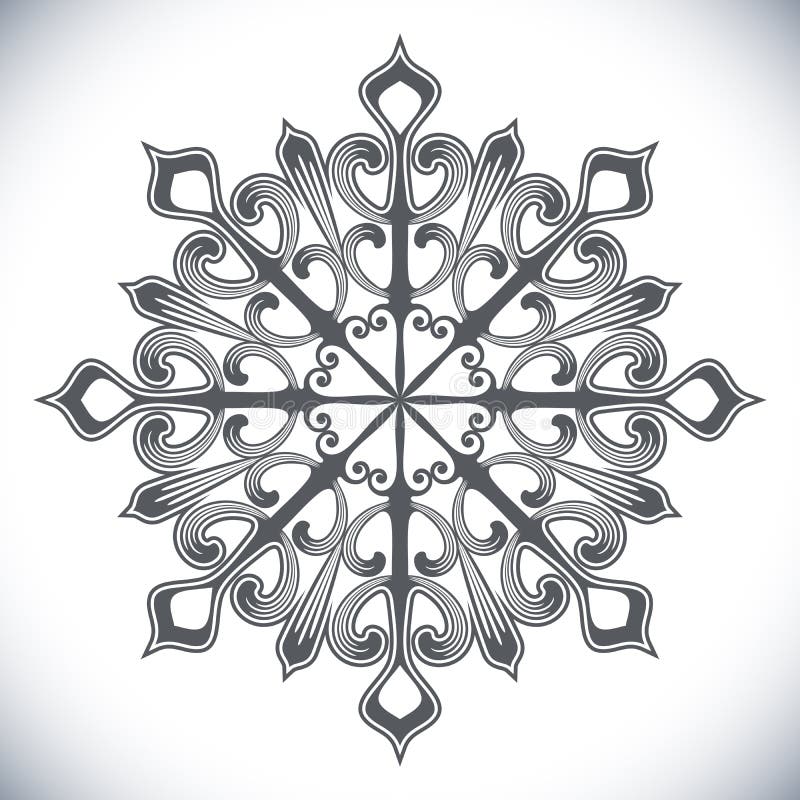 Black snowflake shape stock vector. Illustration of season - 82410156