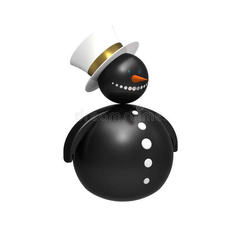 Black snowmen stock illustration. Illustration of white - 22145704