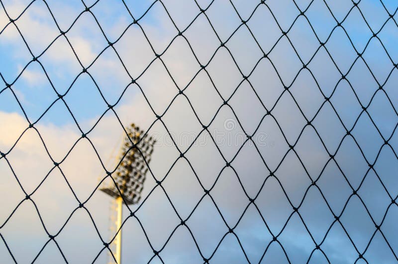 Pole of the Soccer Playground Corner Flag. Empty Field Stock Photo ...