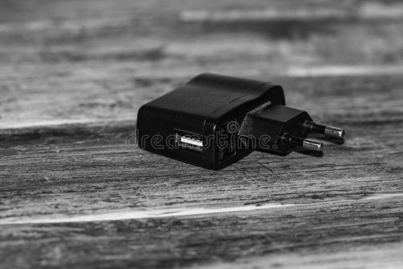 Black Socket Travel Charger for USB Port Output. USB Electronics Device ...