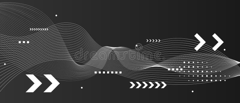 Black Soft Lines Background Stock Illustration - Illustration of byte ...