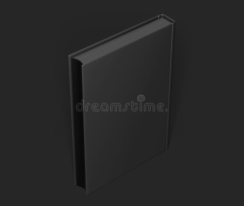 Black SoftCover Book Mockup, Dark Notebook, 3d Rendering Isolated on ...