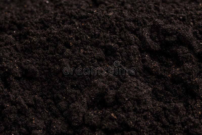 Soil Texture Background. Black Ground Stock Image - Image of closeup ...
