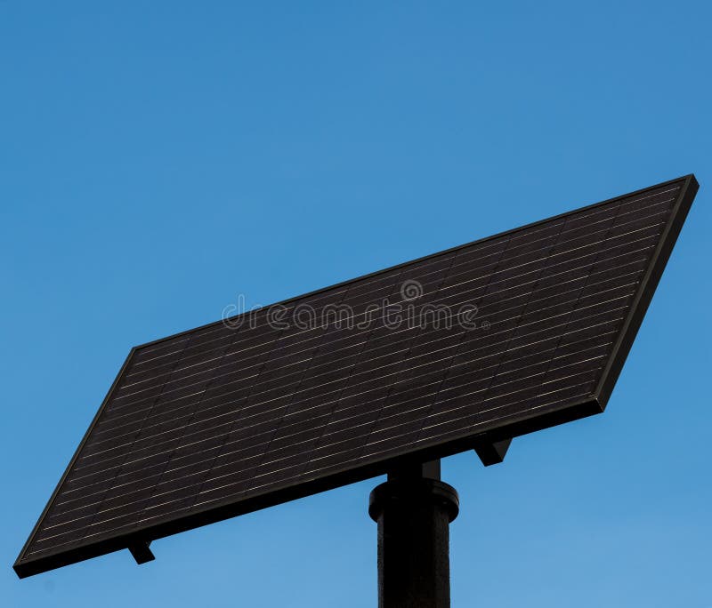 Black Solar Panels In Rectangular Form Installed On A Tiled Roof Stock ...