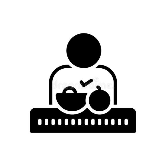 Black Solid Icon for Adequate, Sufficient and Ample Stock Vector ...