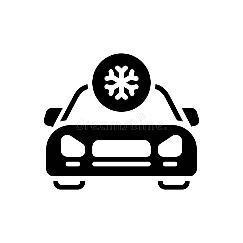Black Solid Icon for Air Conditioning, Car and Cooling Stock Vector ...