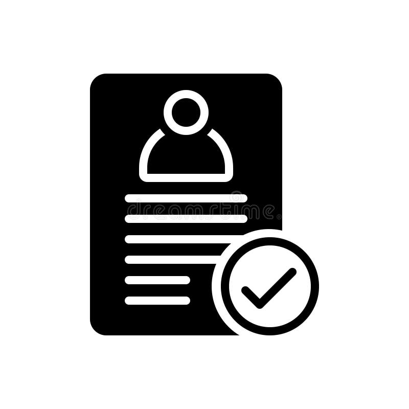 Black Solid Icon for Approve, Accept and Checkmark Stock Vector ...