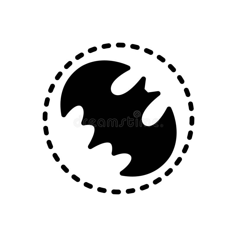 Black Solid Icon for Batman, Bat and Horror Stock Vector - Illustration ...