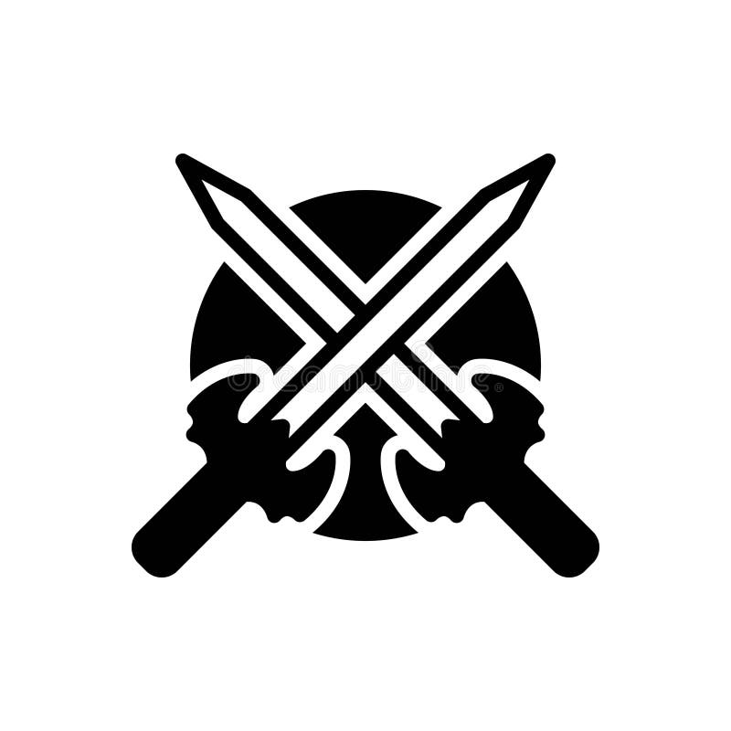 Black Solid Icon for Battlefield, Battle and War Stock Illustration ...