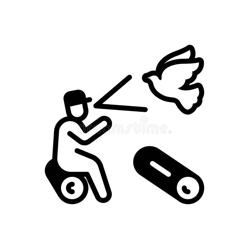 Black Solid Icon for Birds Watching, Birds and Nature Stock ...