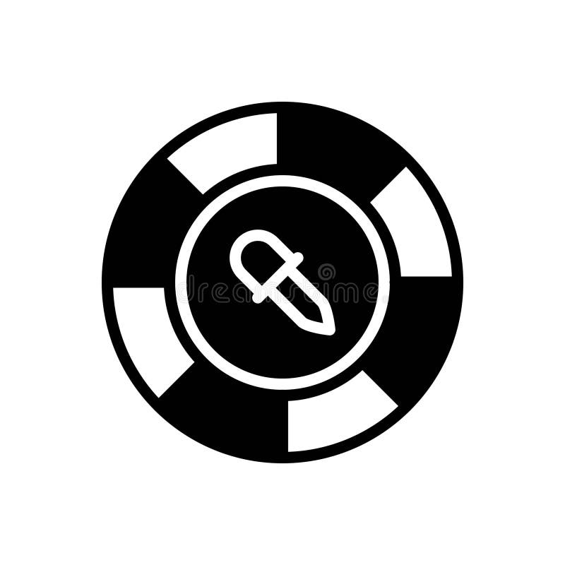 Black Solid Icon for Blues, Color Picker and Dropper Stock Vector ...