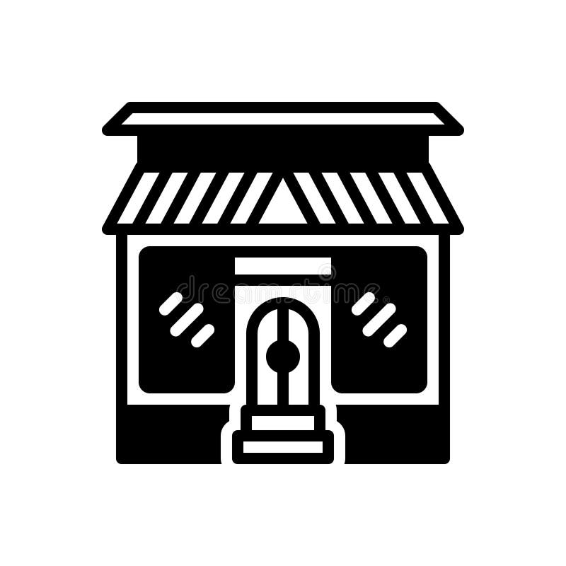 Black Solid Icon for Cafe, Coffee and Shop Stock Vector - Illustration ...