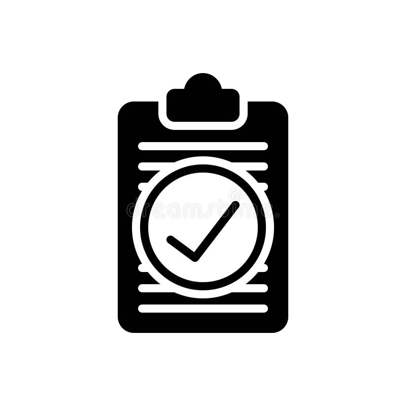 Black Solid Icon for Checked, Tick and Confirm Stock Vector ...
