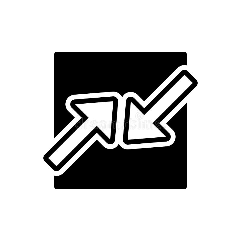 Black Solid Icon for Competing Interests, Conflict and Opposite Stock ...