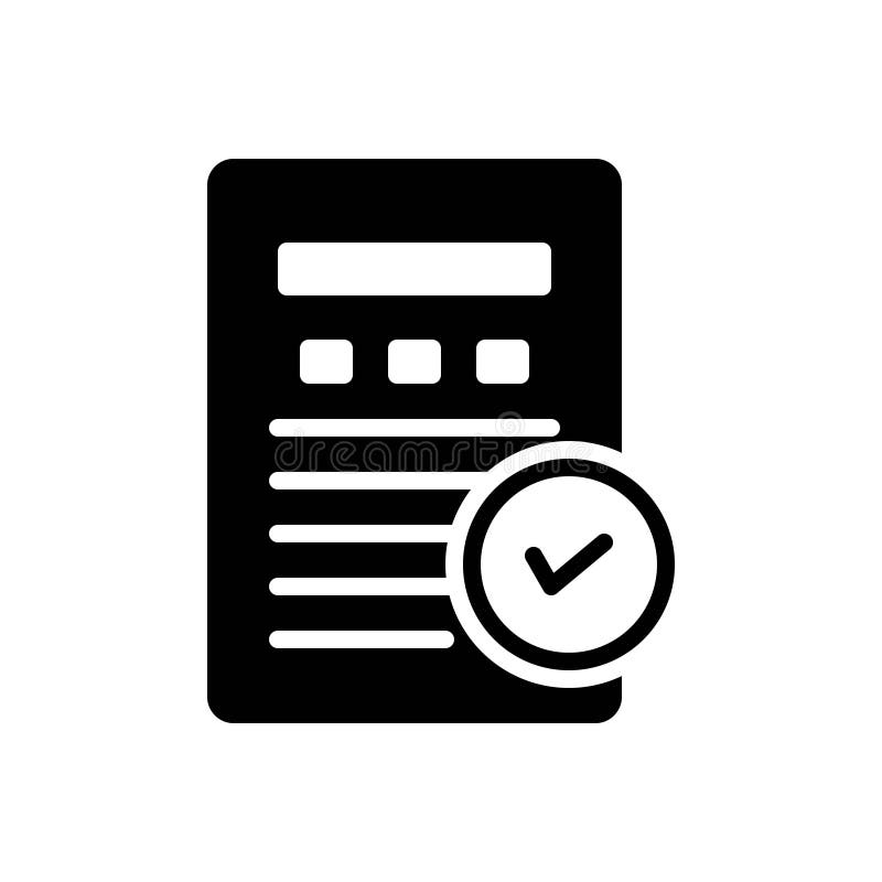 Black Solid Icon for Completion, Closure and Ending Stock Vector ...