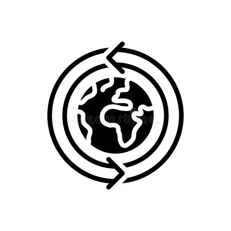 Black Solid Icon for Continuity, Sustained and Process Stock Vector ...