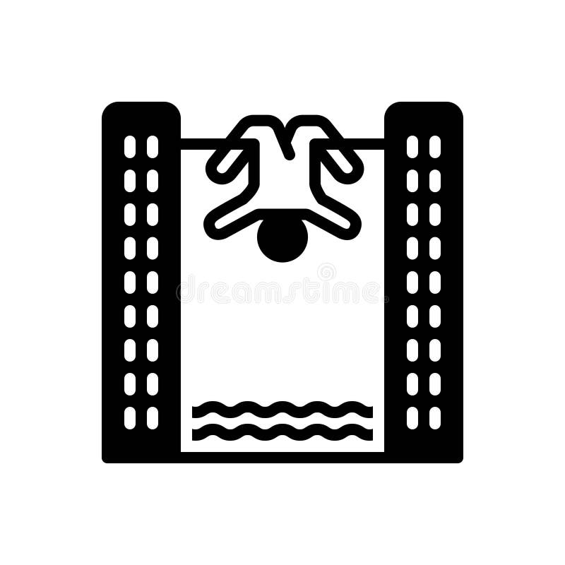 Black Solid Icon for Courage, Adventure and Daring Stock Vector ...