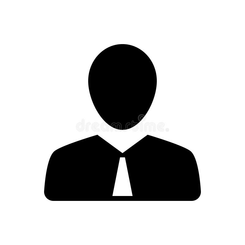 Black Solid Icon for Employee, Applicant and Man Stock Vector ...