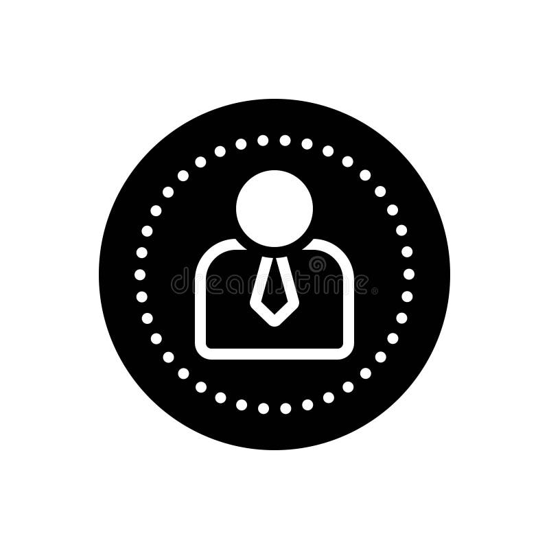 Black Solid Icon for Employer, Head and Boss Stock Vector ...
