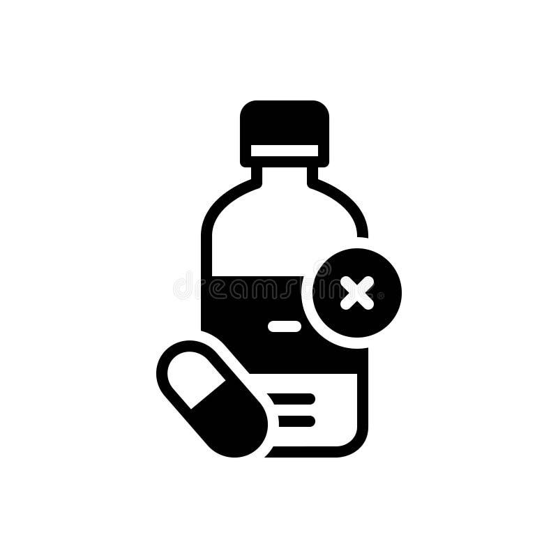 Black Solid Icon for Expiration, Expiry and Termination Stock Vector ...