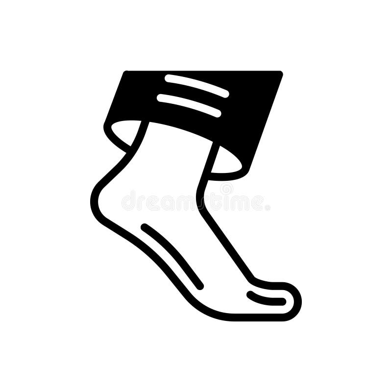 Black Solid Icon for Foot, Leg and Shank Stock Vector - Illustration of ...