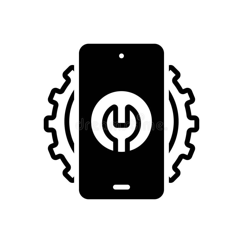 Black Solid Icon for Functional, Useful and Work Stock Vector ...