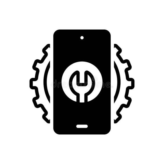 Black Solid Icon for Functional, Useful and Work Stock Vector ...