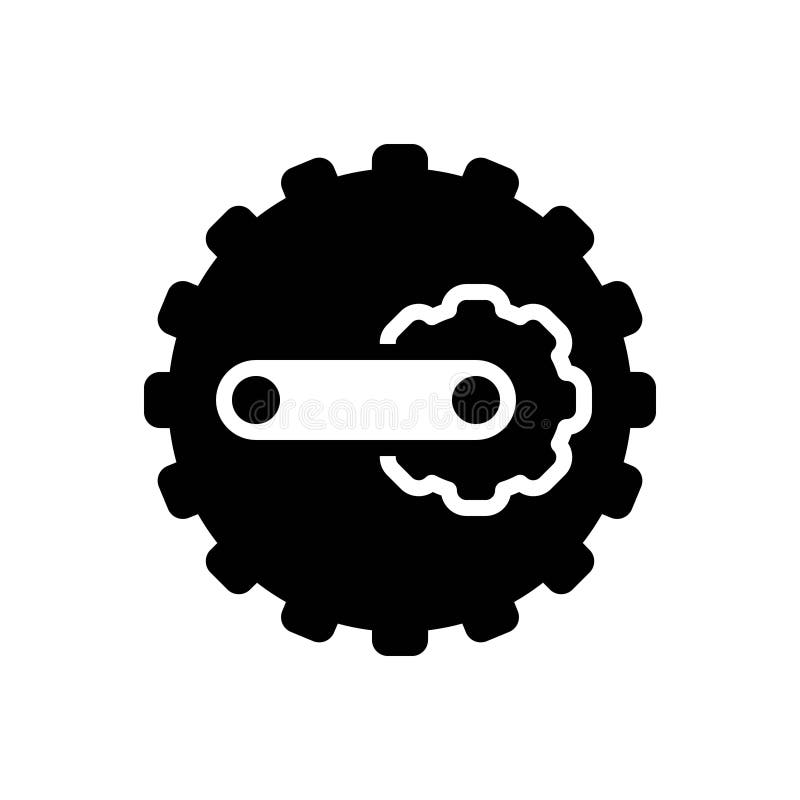 Black Solid Icon for Generate, Machinery and Cog Stock Vector ...