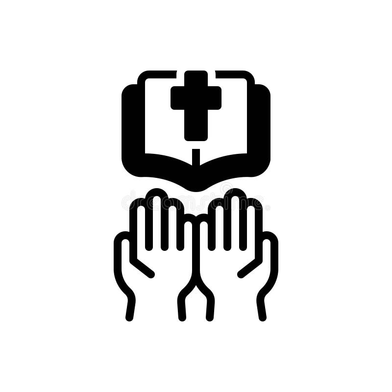 Gospel Black Filled Outline Icon, Merry Christmas and Happy New Year ...