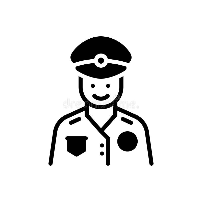 Black Solid Icon for Guard, Protect and Defender Stock Illustration ...