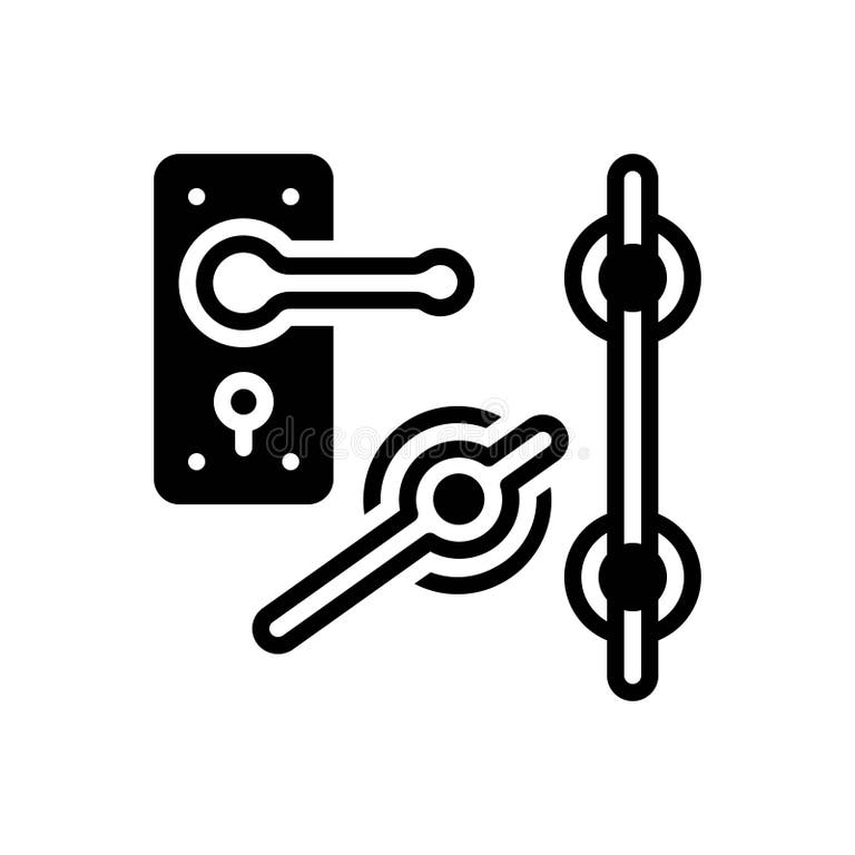 Black Solid Icon for Handles, Maintain and Control Stock Vector ...