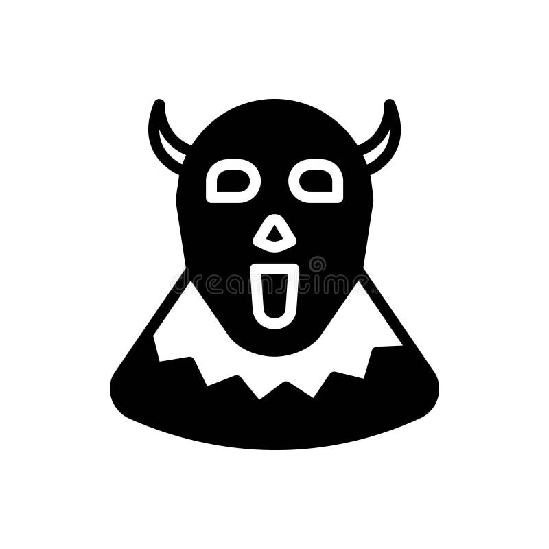 Black Solid Icon for Horror, Devil and Terror Stock Vector ...
