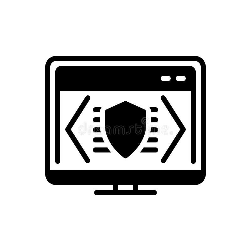 Black Solid Icon for Html, Software and Website Stock Vector ...