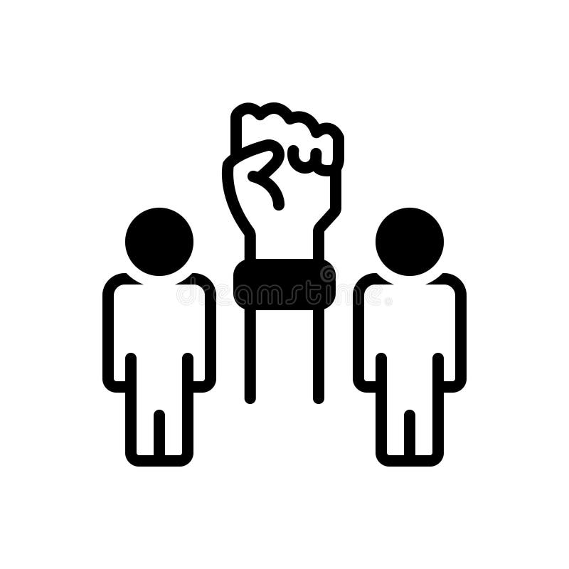 Black Solid Icon for Initiatives, Will and Power Stock Vector ...