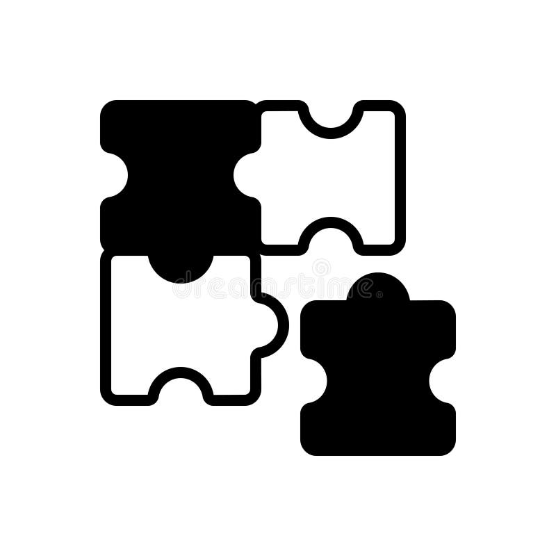 Black Solid Icon for Involved, Complicated and Complex Stock Vector ...