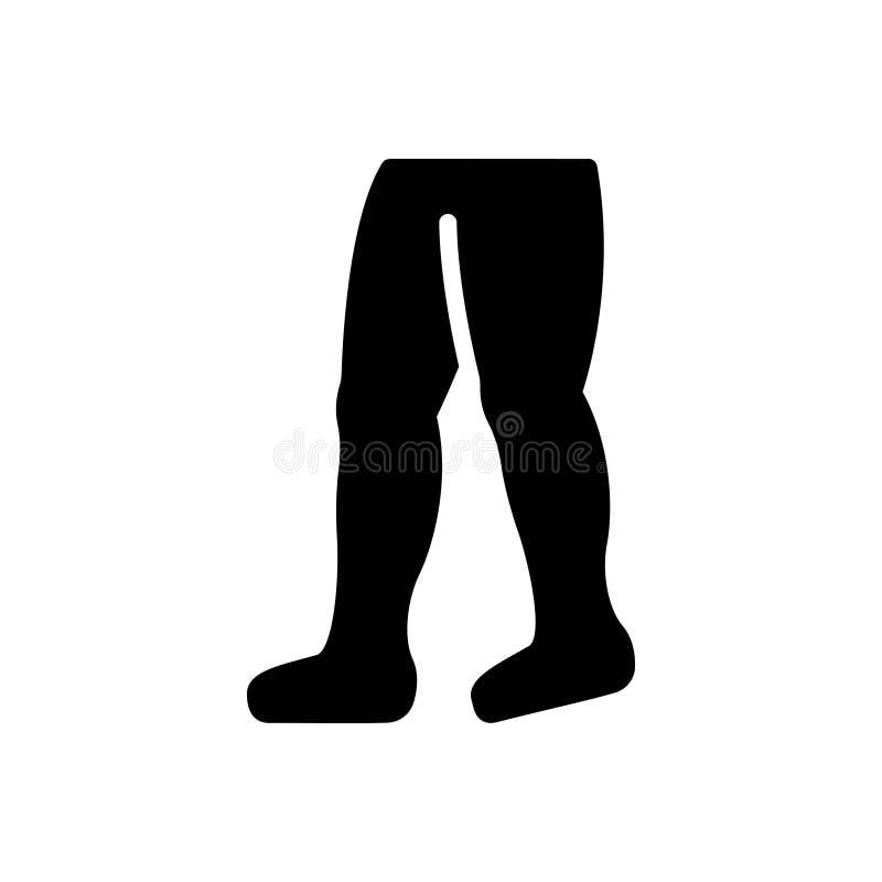 Black Solid Icon for Leg, Foot and Shank Stock Vector - Illustration of ...