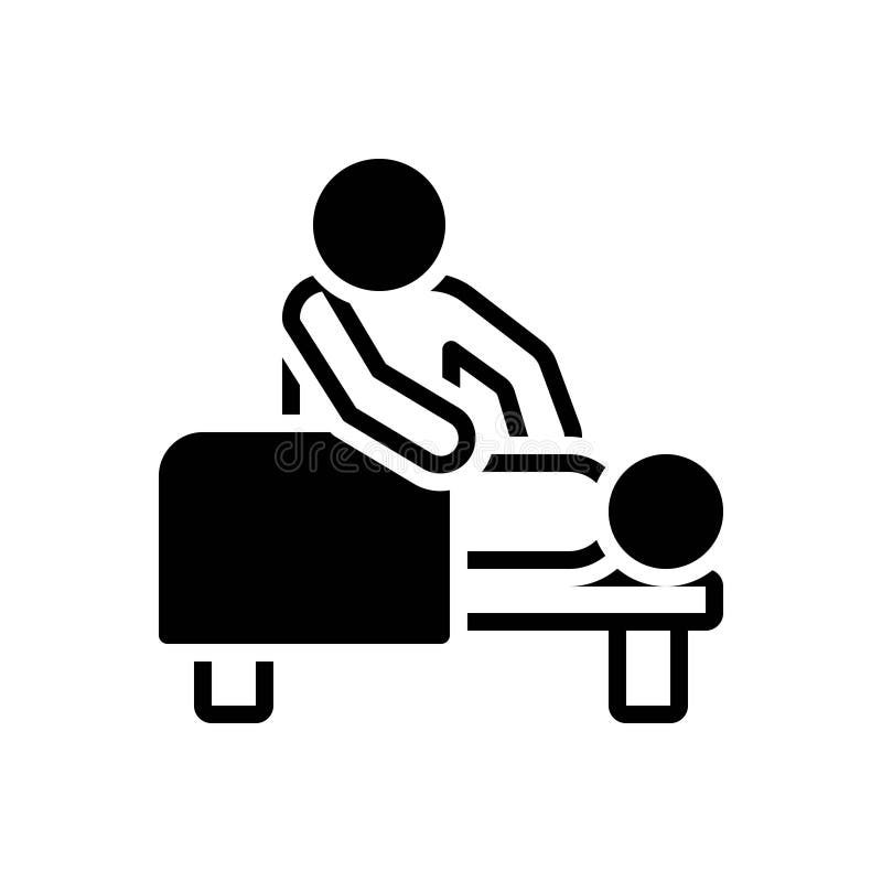 Black Solid Icon for Massage, Therapy and Relaxation Stock Vector ...