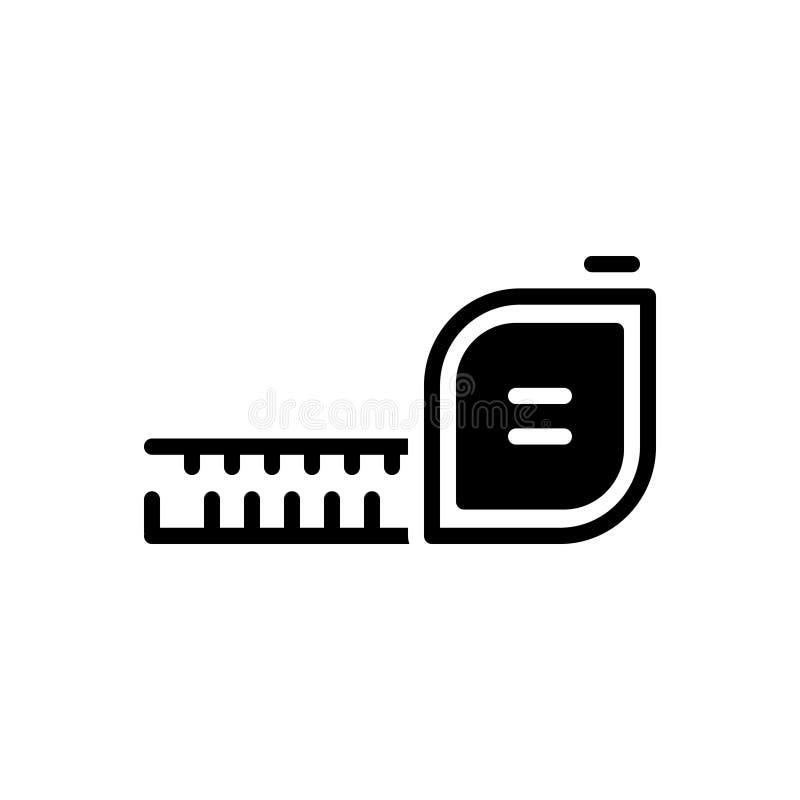 Black Solid Icon for Measure, Scale and Dimension Stock Vector ...